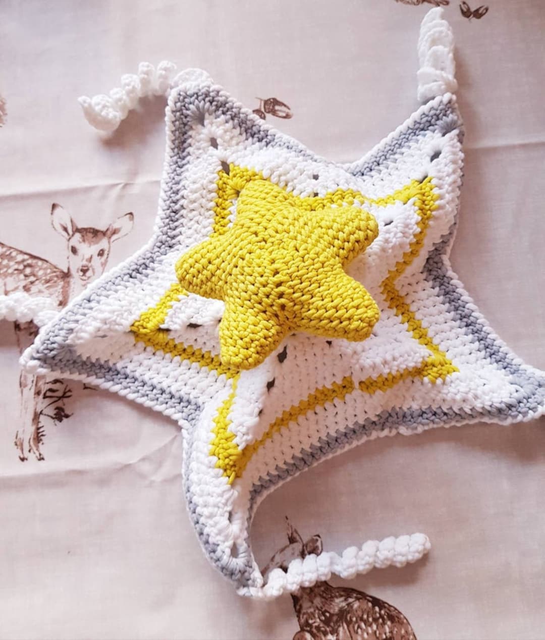PDF Crochet Pattern Baby Star Comforter Lovey - Etsy