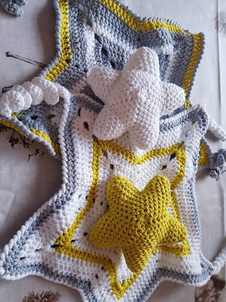 PDF Crochet Pattern Baby Star Comforter Lovey - Etsy