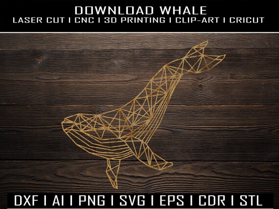 Whale STL I Ai I PNG I SVG I Eps I Pdf I Dwg I Dxf I Laser - Etsy Australia