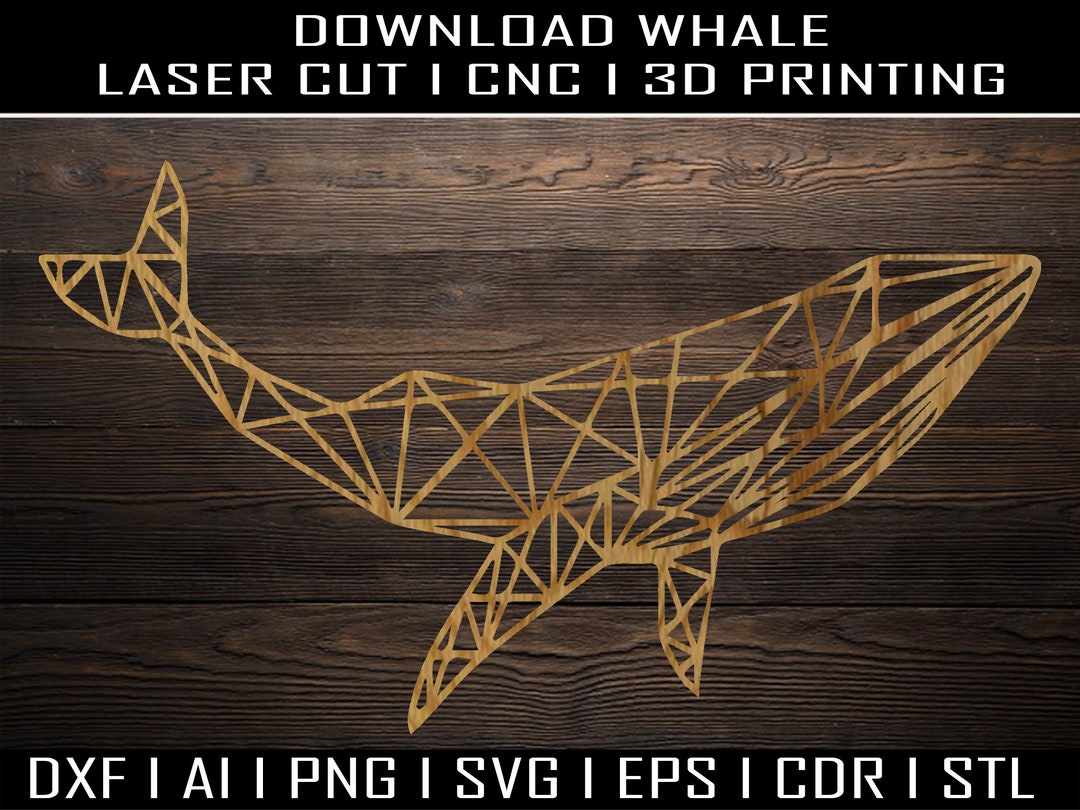 Whale STL I Ai I PNG I SVG I Eps I Pdf I Dwg I Dxf I Laser Cutting I ...
