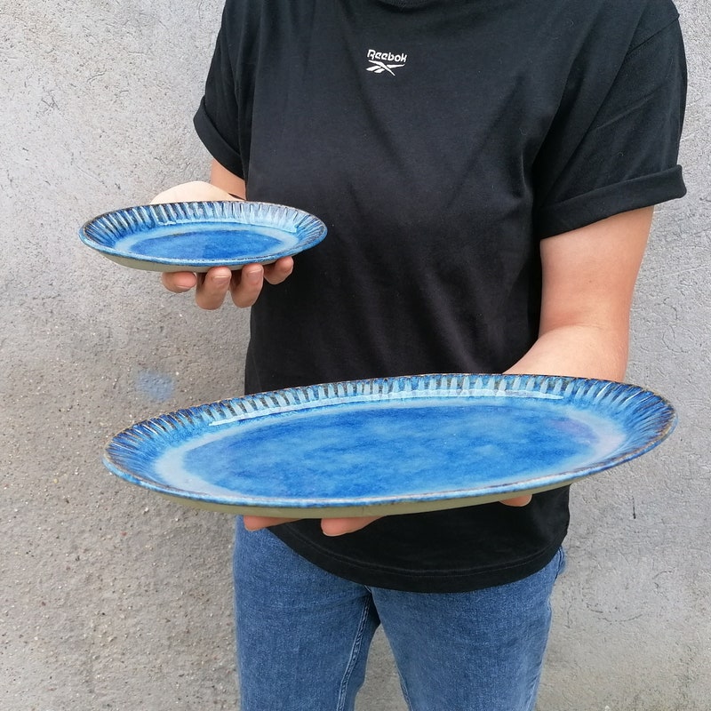 Blue Platter - Etsy