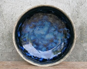 Large Blue Decorative Bowl - Etsy