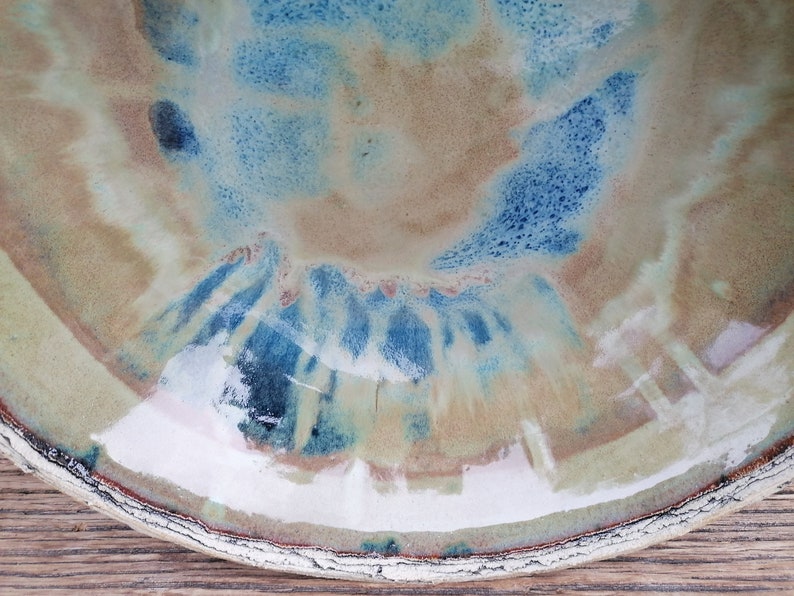 Extra Large Green and Blue Ceramic Bowl Fruit Bowl - Etsy
