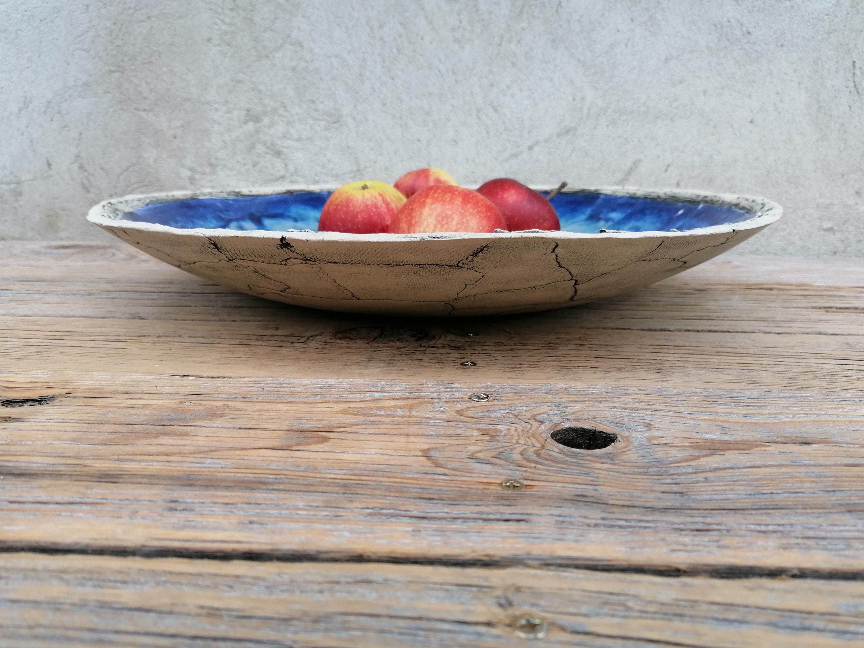 Extra Large Ceramic Bowl Blue Ceramic Bowl Fruit Bowl - Etsy