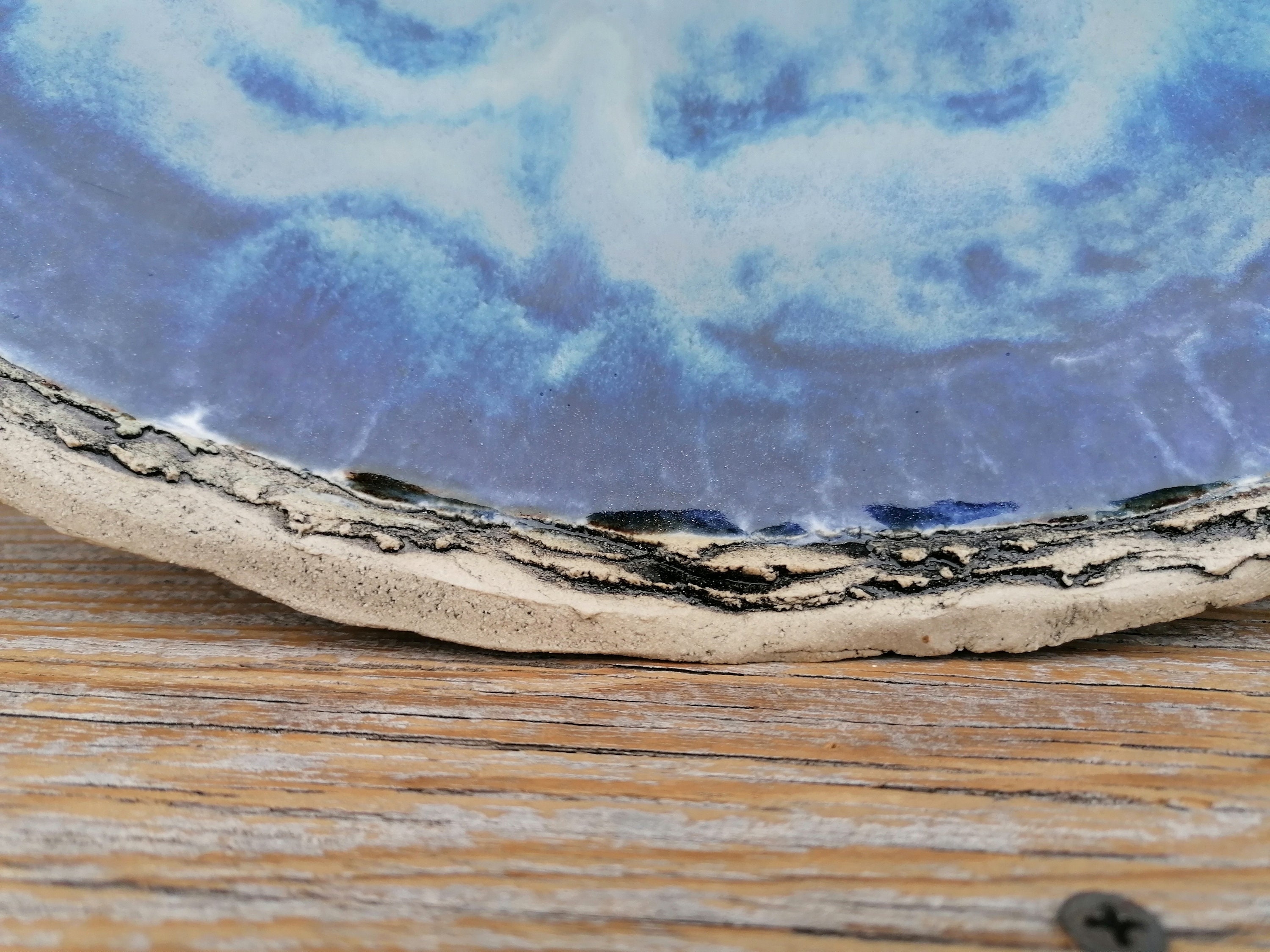 Extra Large Ceramic Bowl Blue Ceramic Bowl Fruit Bowl - Etsy