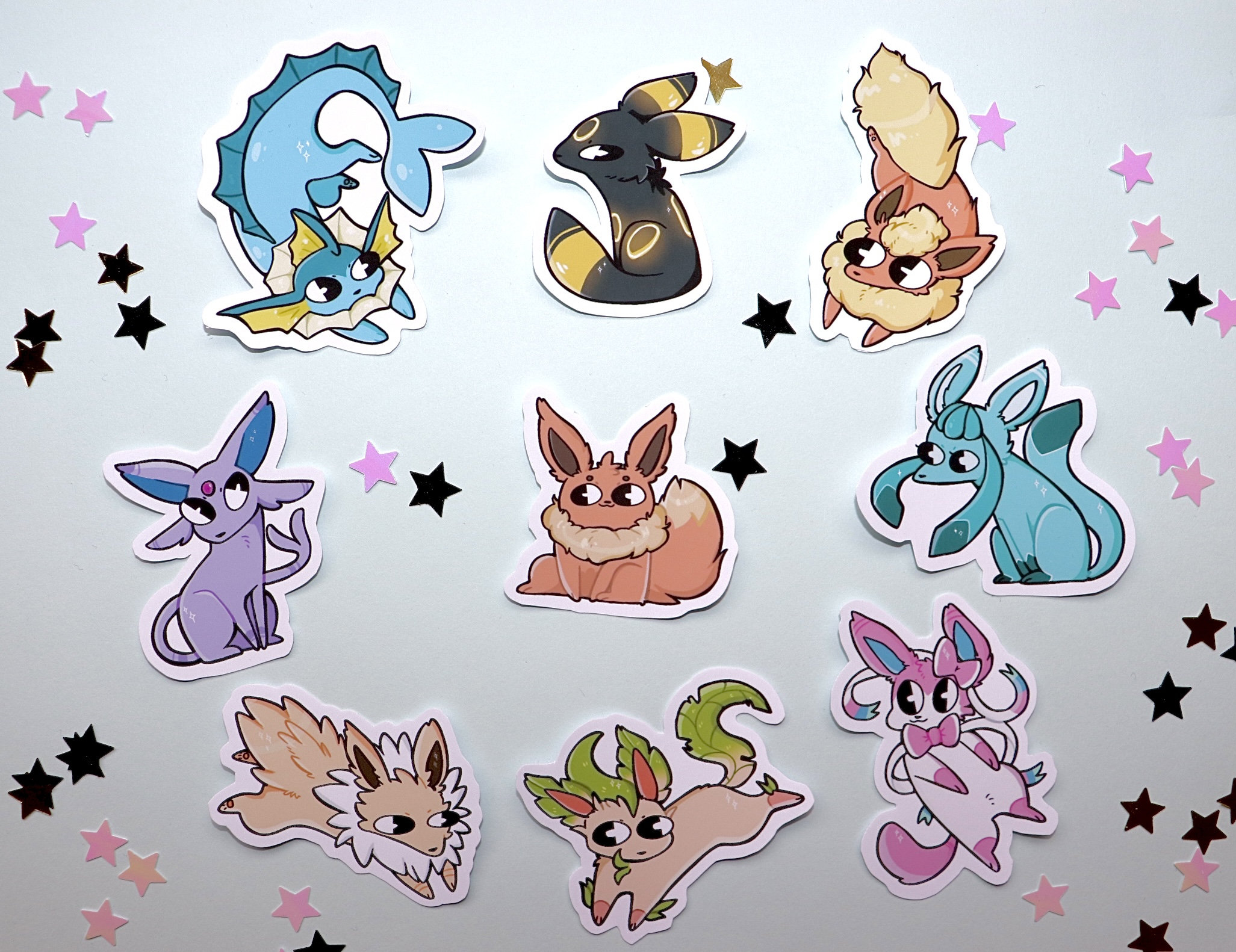 Eevee Evolution Stickers Set - Etsy