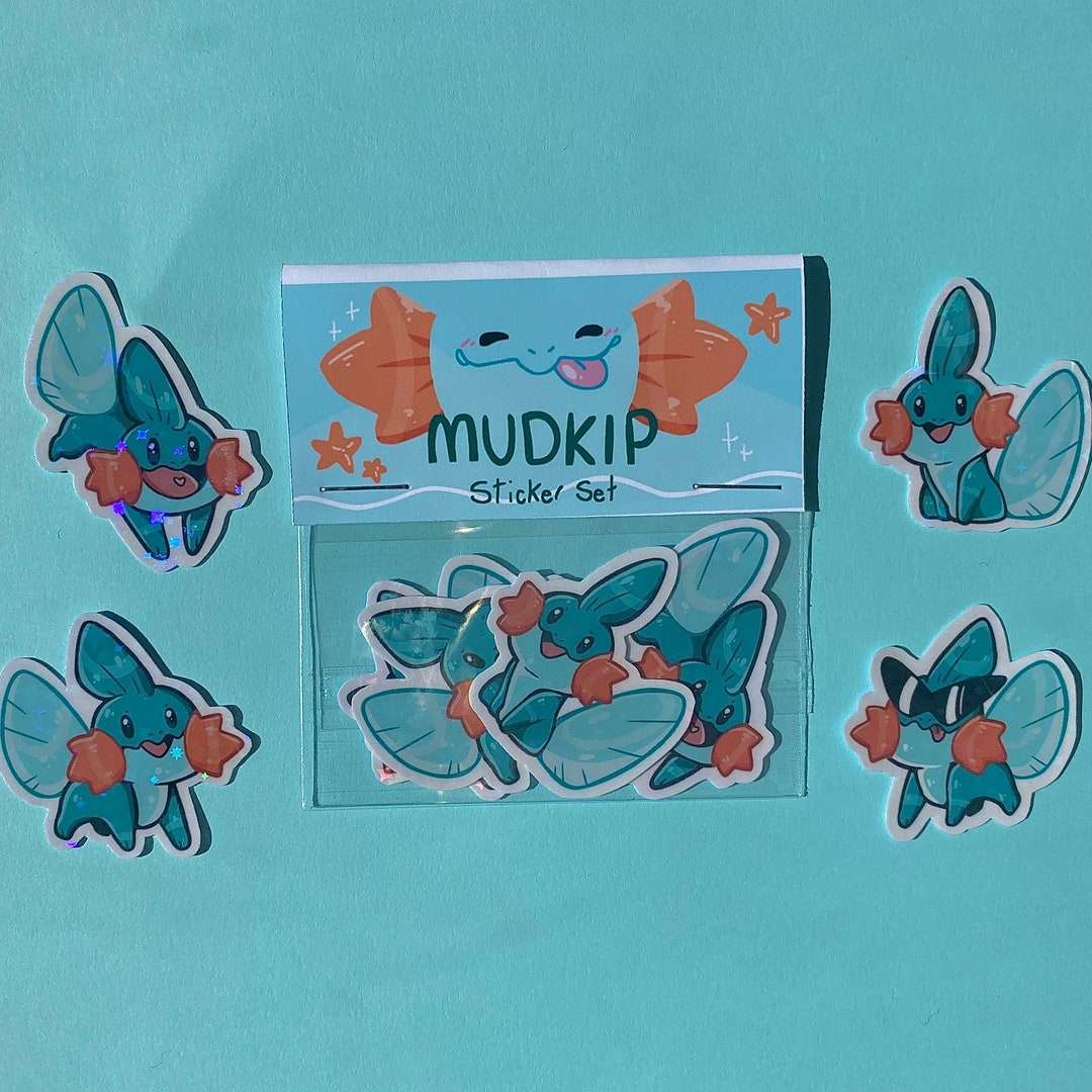 Mudkip Inspired Sticker Set - Etsy