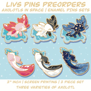 PREORDERS Axolotls in Space ENAMEL PINS - Etsy