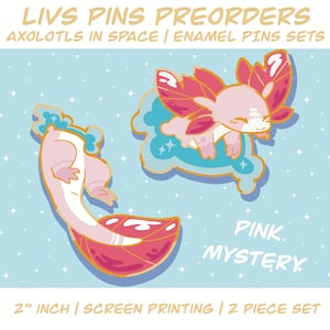 PREORDERS Axolotls in Space ENAMEL PINS - Etsy