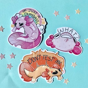 Angry Axolotls Stickers - Etsy