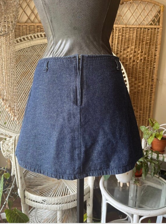 Shimmery Silver Fredricks of Hollywood Jean Skirt // … - Gem