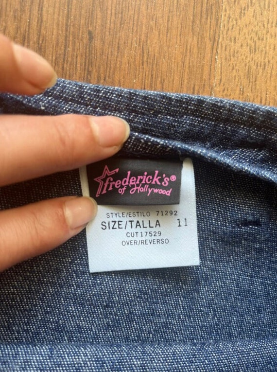 Shimmery Silver Fredricks of Hollywood Jean Skirt // … - Gem