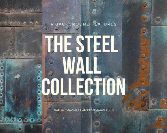 4 Textures steel Wall Collection Overlays - Etsy