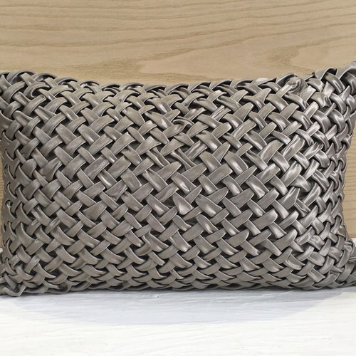 Black Satin Smocking Throw Pillow Cover Luxury Contemporary - Etsy