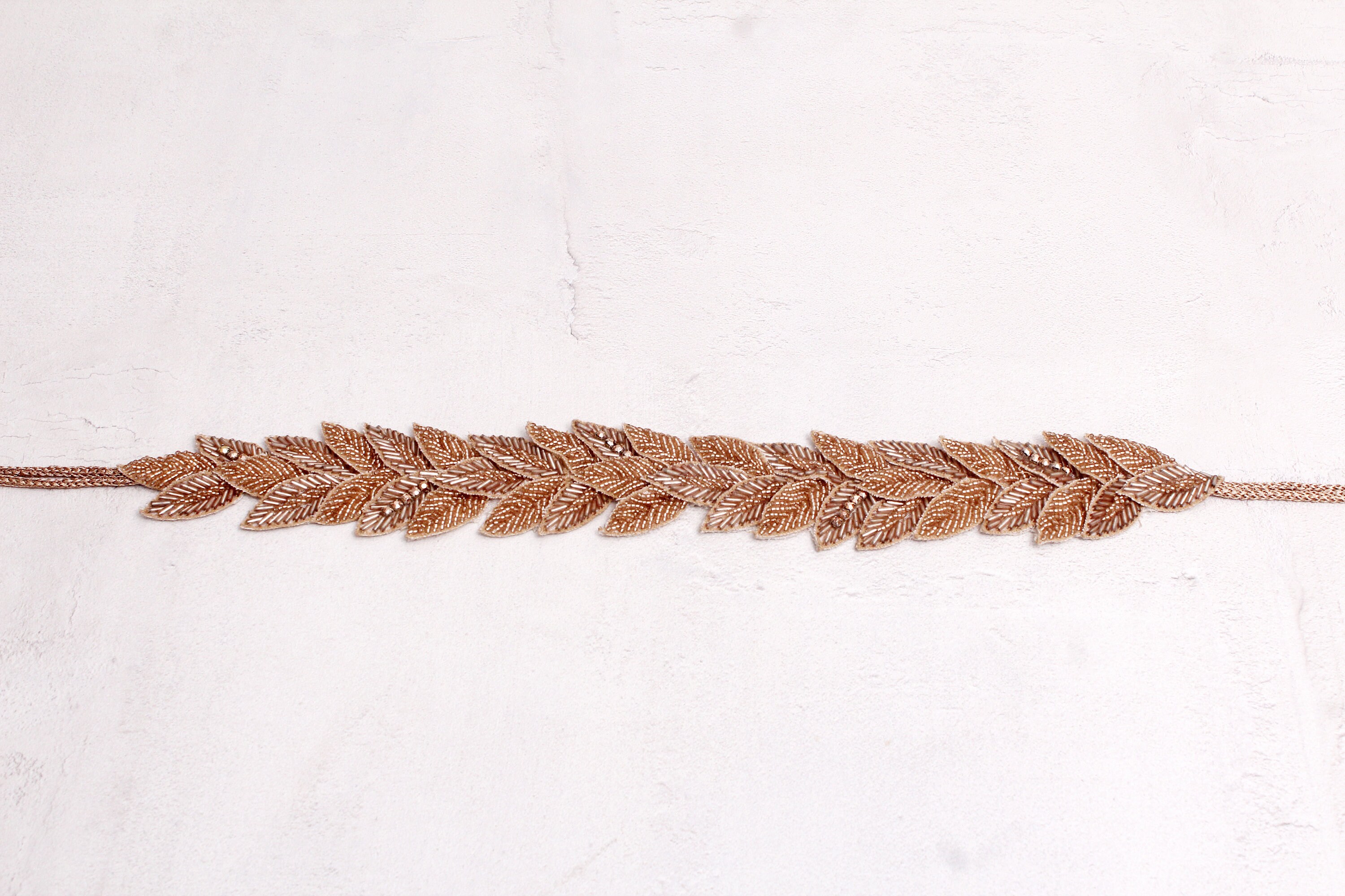 Rosegold Leaf Bling Curtain Tie Back Luxury Contemporary - Etsy