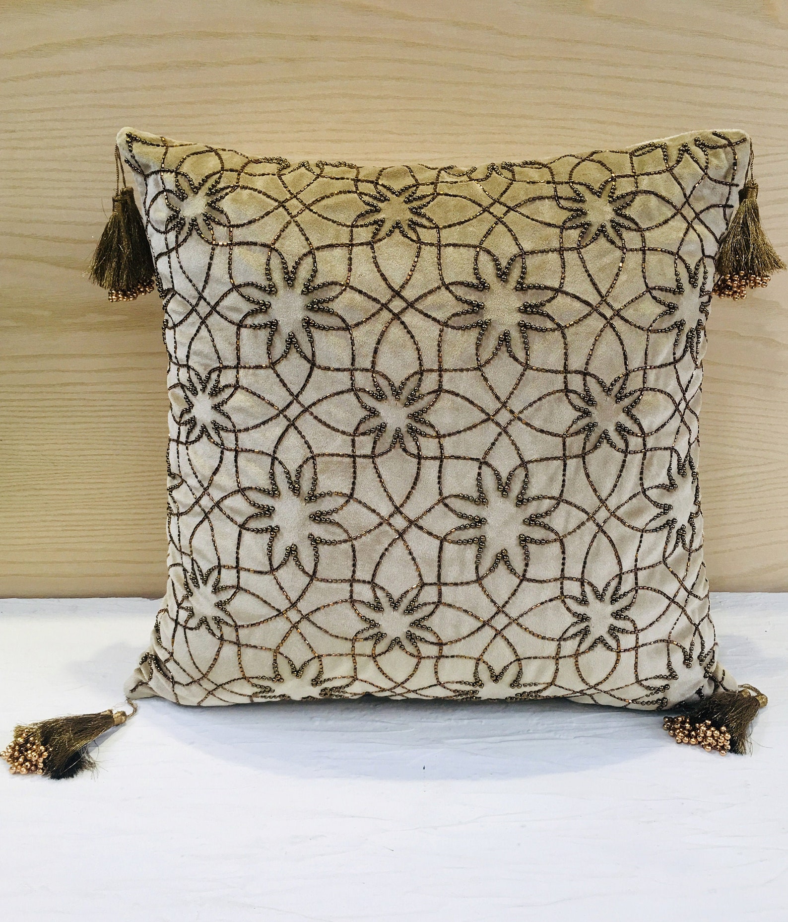 Gold Velvet Antique Gold Throw Pillow Cover Luxury | Etsy
