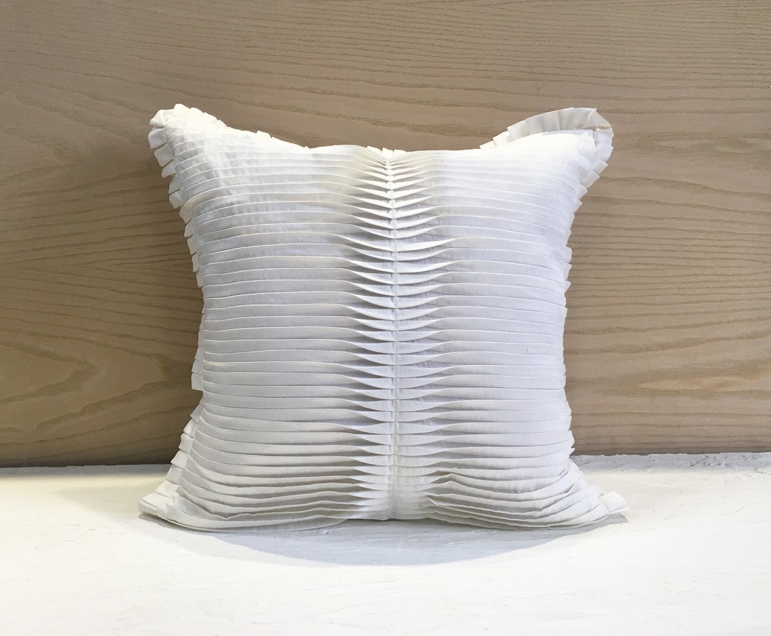 Off White Taffeta Throw Pillow Luxury Contemporary Pillow Modern Pillow ...