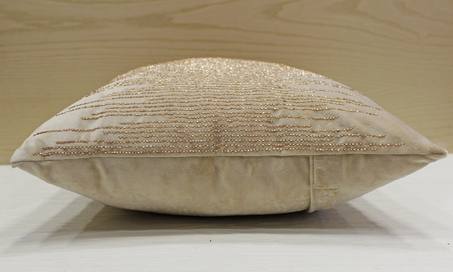 Ecru Rose Gold Beaded Throw Pillow Cover Luxury Contemporary - Etsy