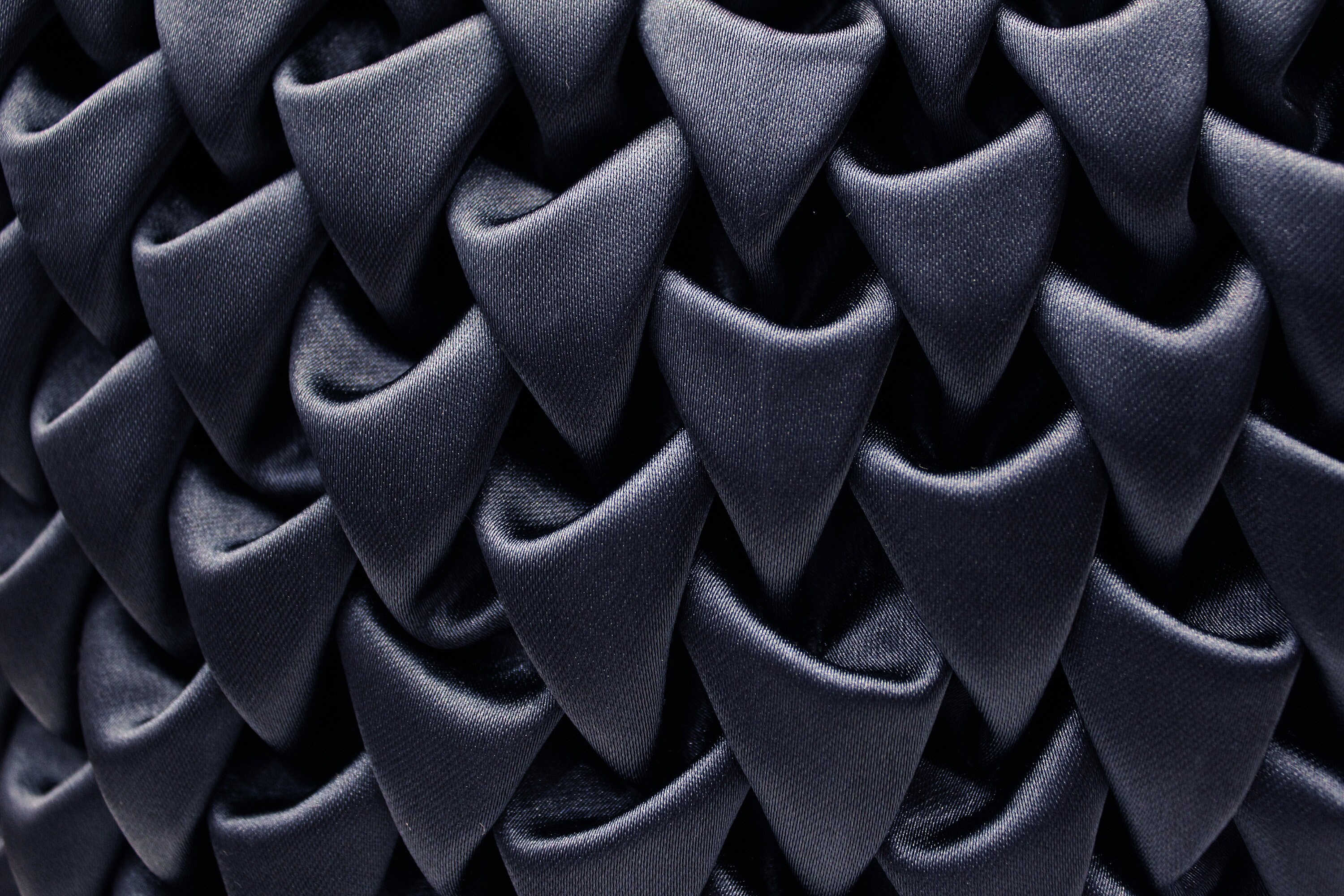 Navy Blue Satin Smocking Throw Pillow Luxury Contemporary | Etsy