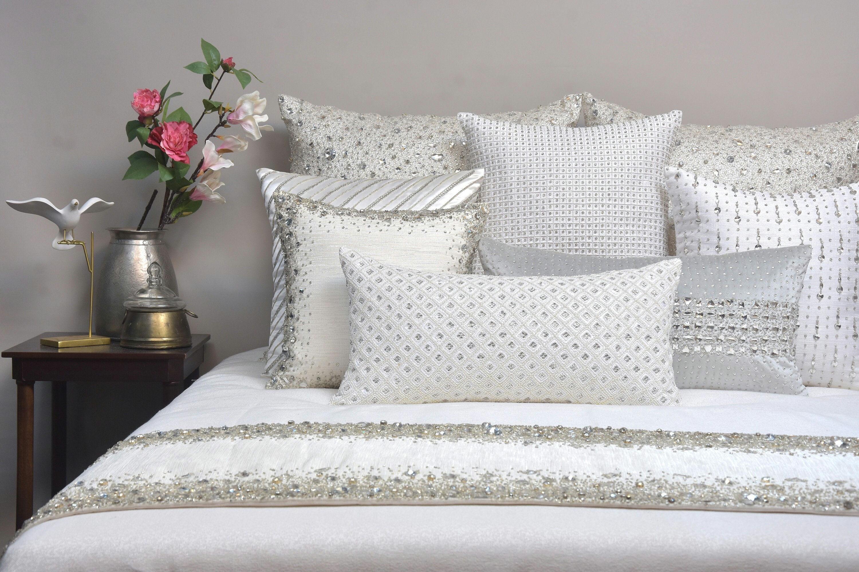 White and silver bed store