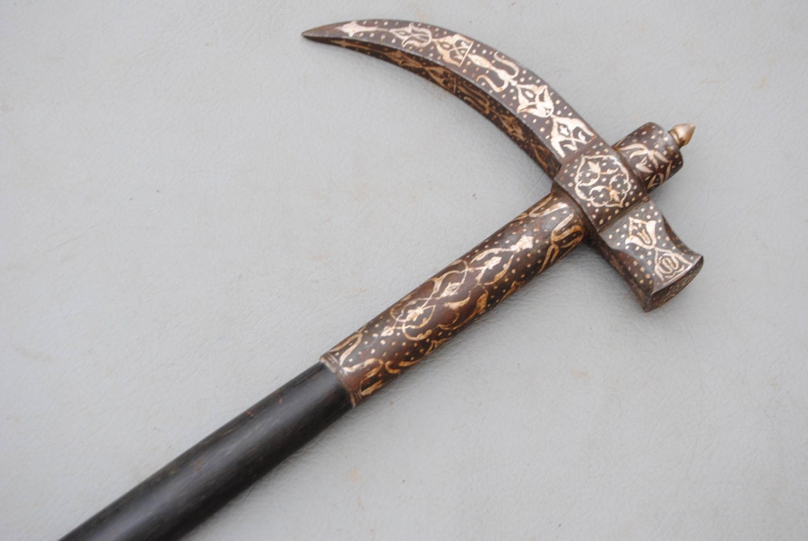 Rare Ottoman Turkish Kulunk islamic War horseman Hammer axe | Etsy