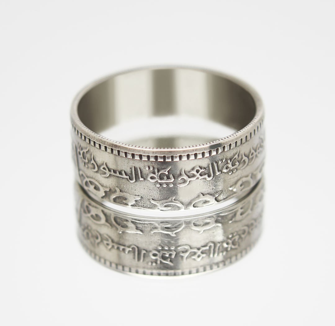 Arabic Coin Ring 1 Lira 1968, Coin Ring for Men, Womens Coin Ring, Mens ...