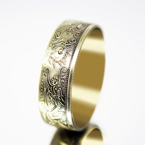 China Coin Ring, Dragon Ring, Mascot Chinese Ring, Coin Ring for Men ...