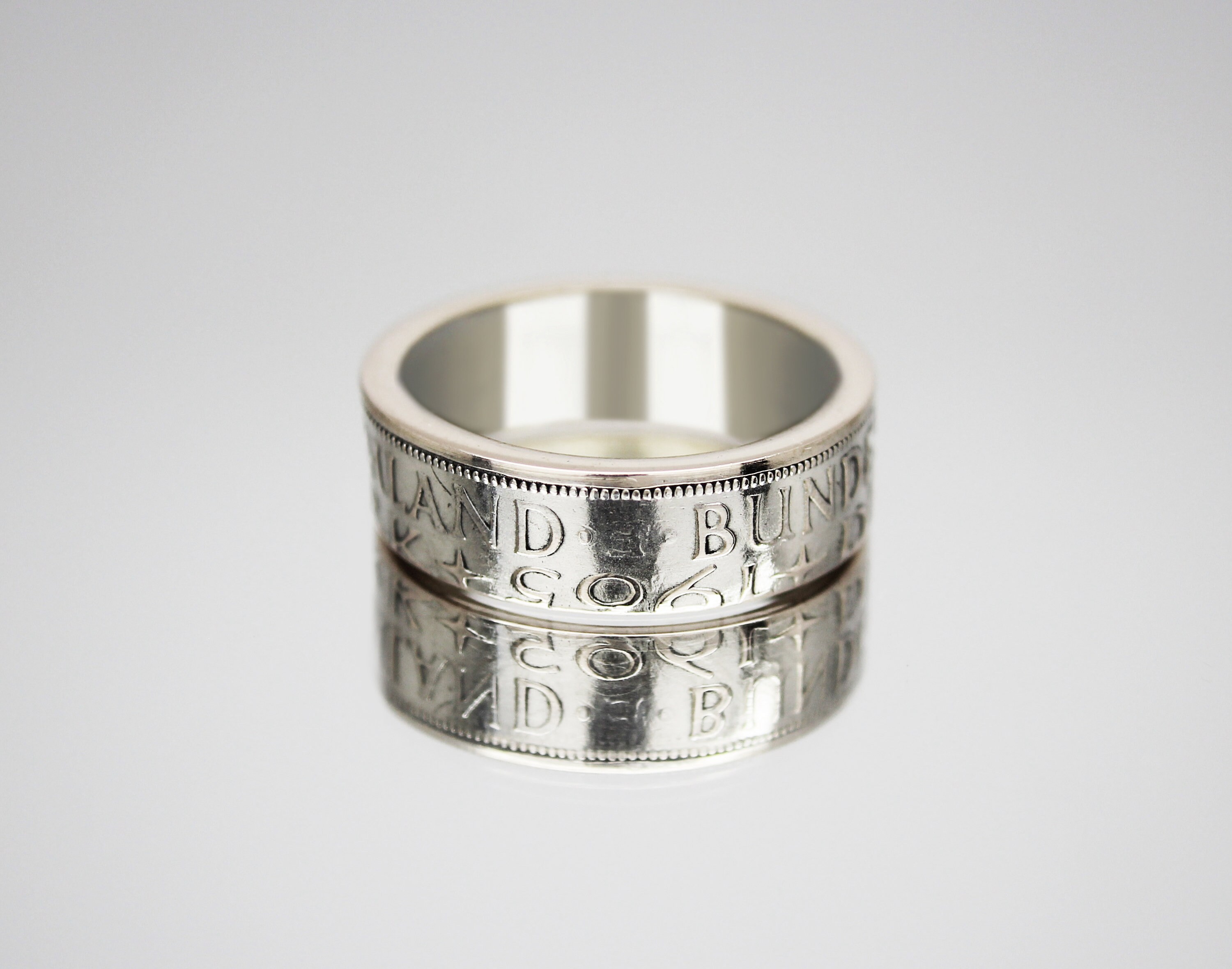 Germany Coin Ring Silver 5 Mark 1965 German Coin Ring Coin - Etsy