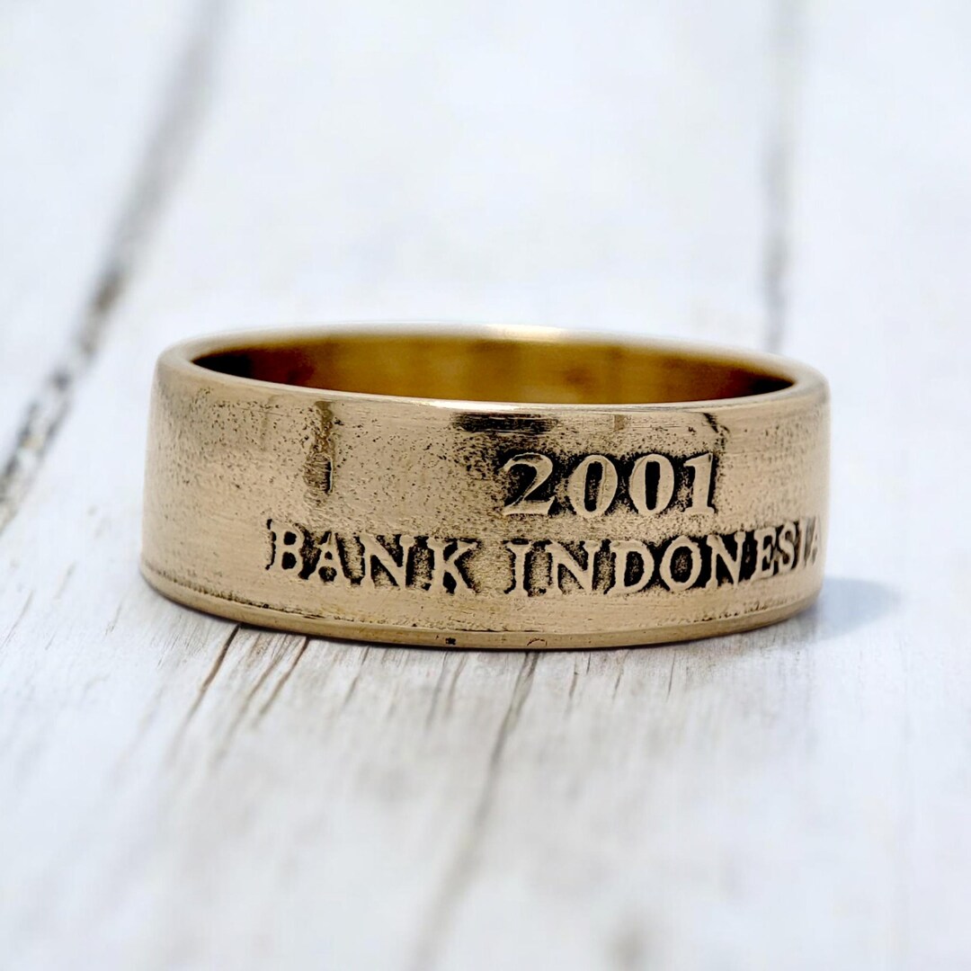 Indonesiaan Coin Ring, Indonesia Ring for Man, Indonesia Crest Ring ...
