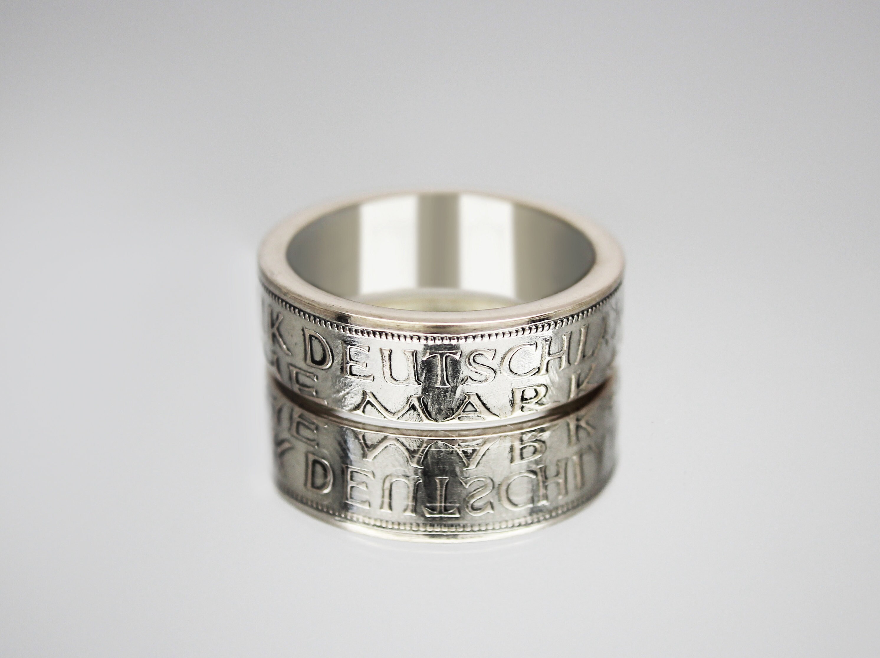 Germany Coin Ring Silver 5 Mark 1965 German Coin Ring Coin - Etsy