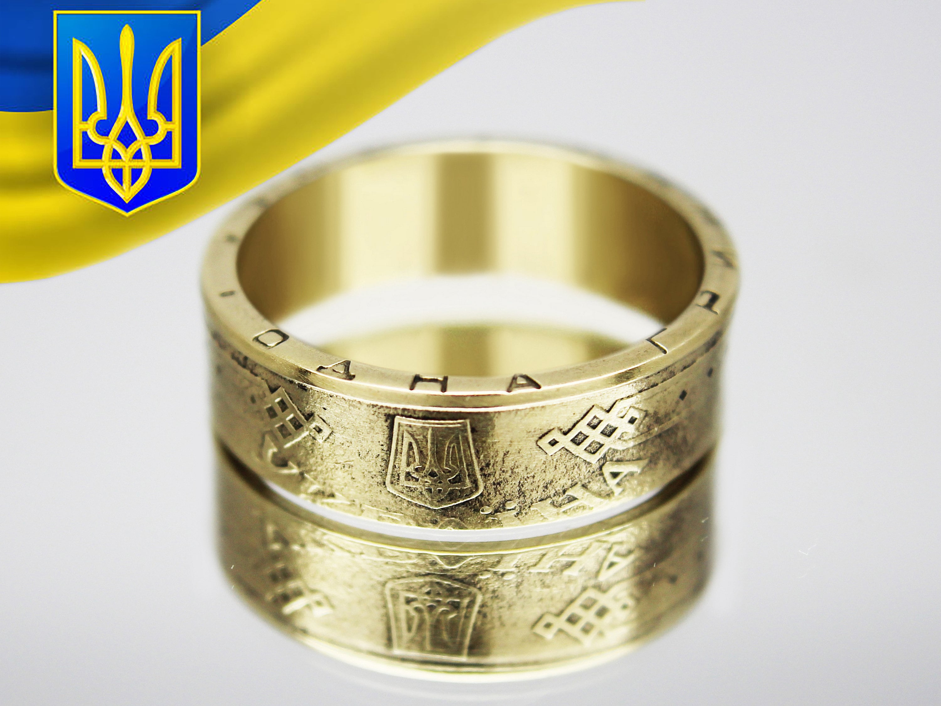 Ukraine Coin Ring 1 Hryvnia 2004-2018 Ukraine Jewelry - Etsy Hong Kong