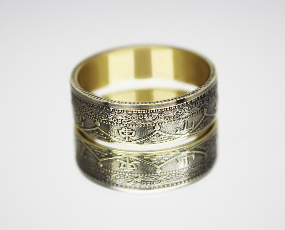 China Coin Ring, Dragon Ring. Mascot Chinese Ring, Coin Ring for Men ...