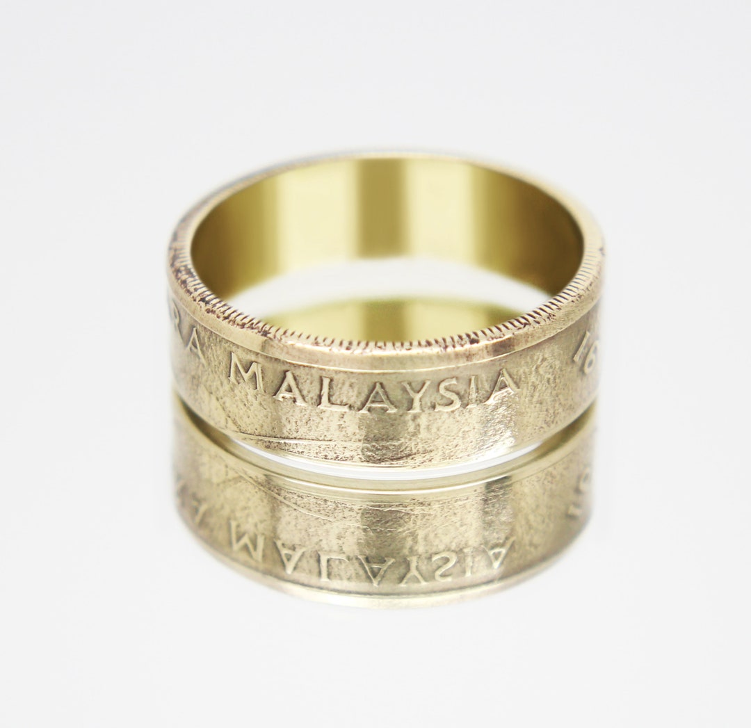 Malaysia Coin Ring 1 Ringgit 1989-1993, Coin Ring for Men, Womens Coin ...