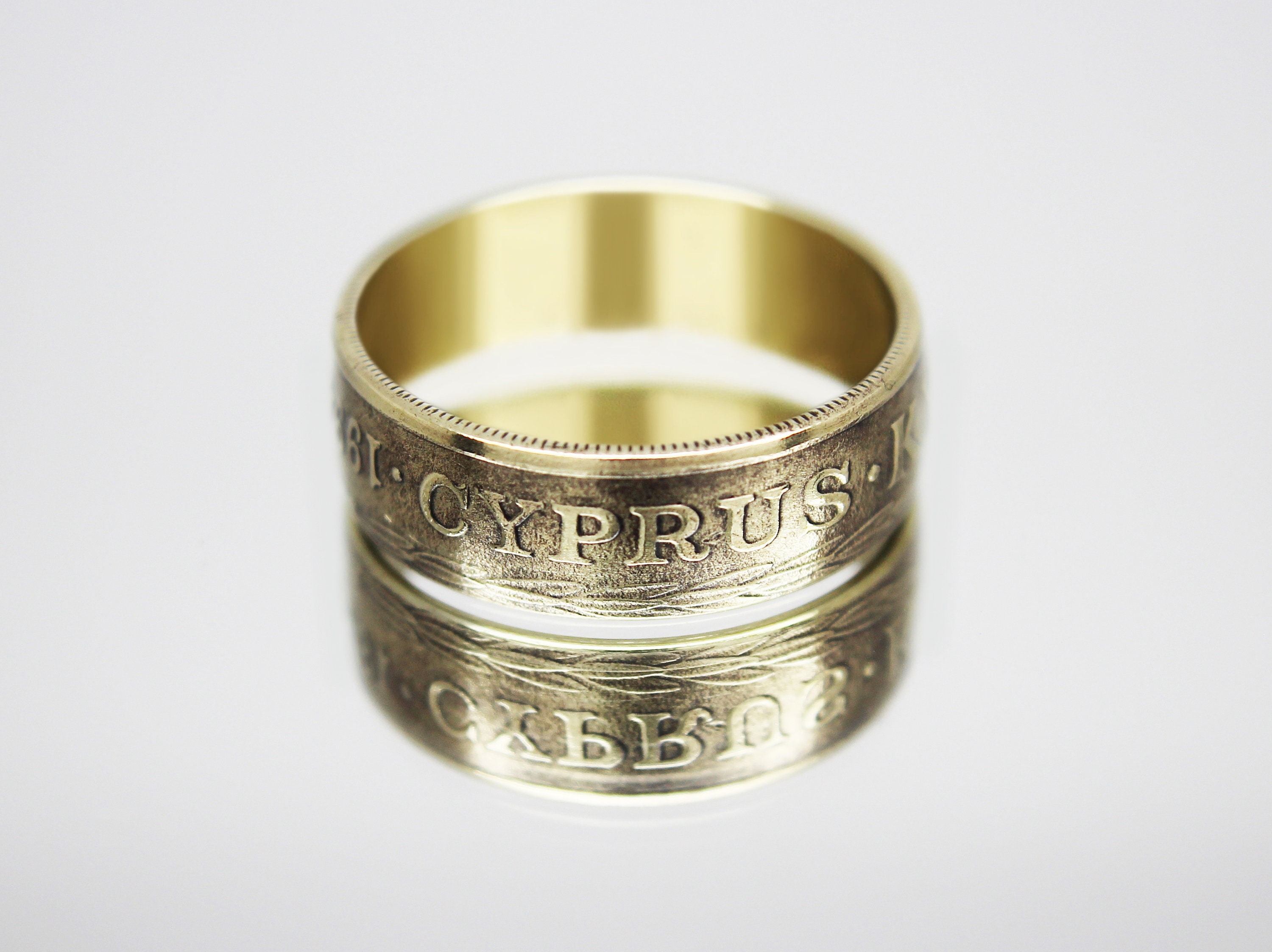 Cyprus Coin Ring 10 Cents 1991-2004 Coin Rings for Men Coin - Etsy