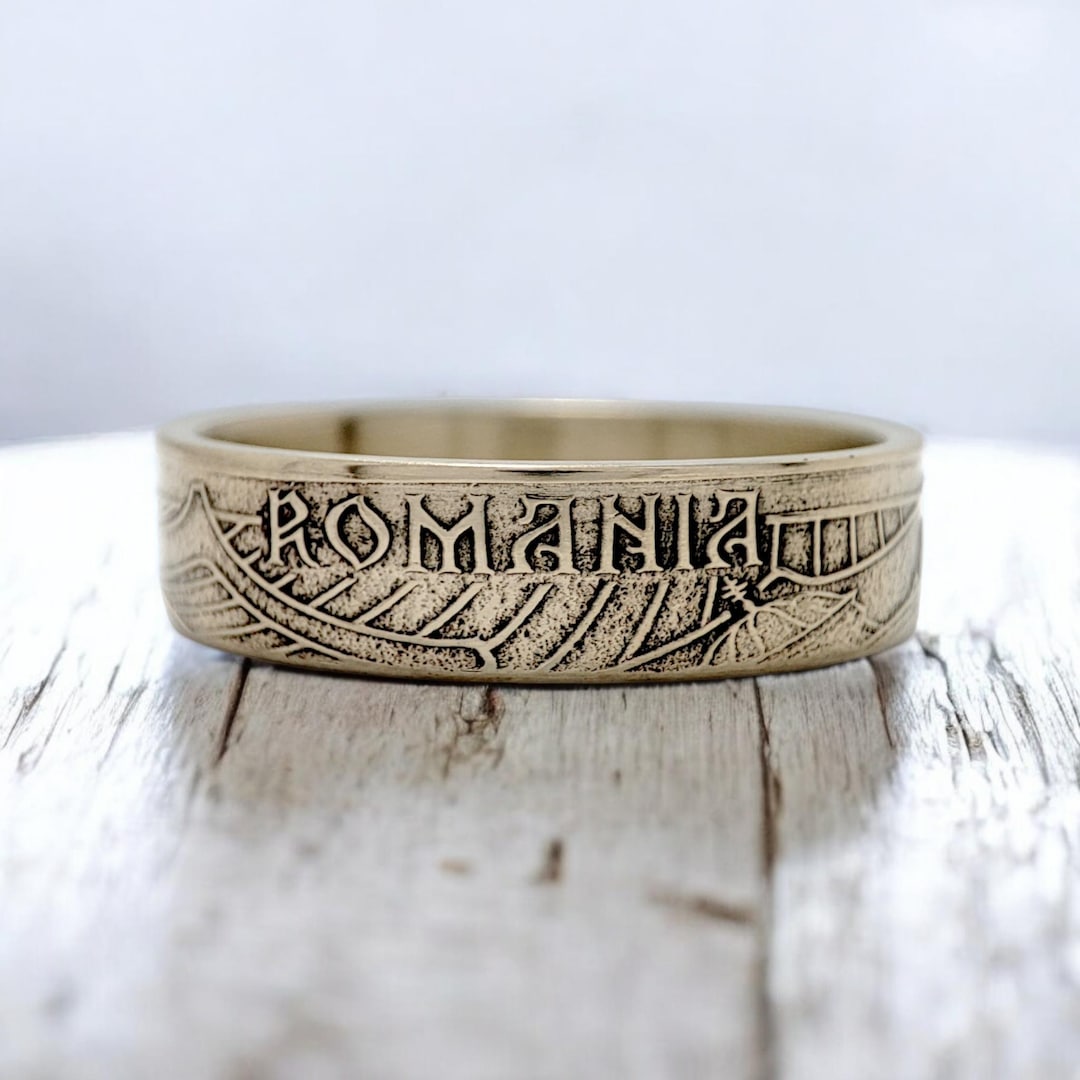 Romania Coin Ring 50 Bani 2011-2016, Ring Coin Romania, Ring Romania ...