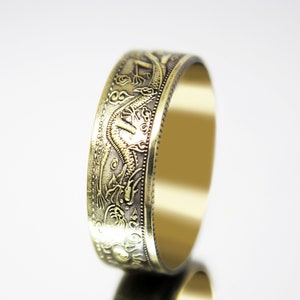 China Coin Ring, Dragon Ring, Mascot Chinese Ring, Coin Ring for Men ...