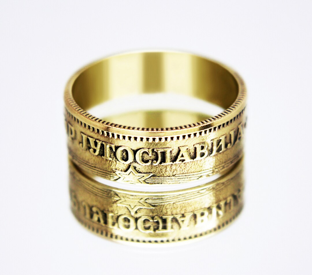 Yugoslavia Coin Ring 50 Para 1945-1992, Coin Ring for Men, Womens Coin ...