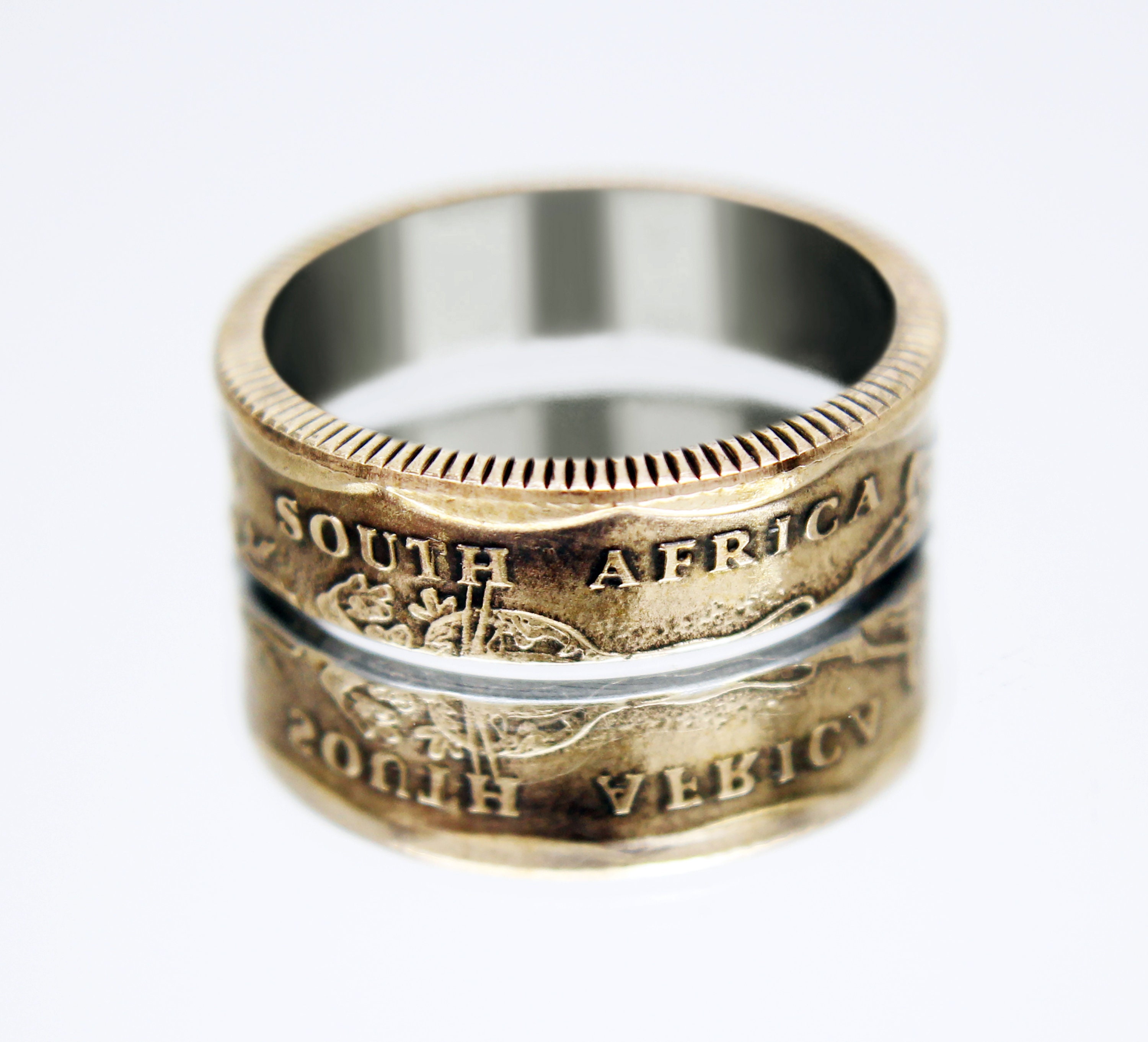 South Africa Coin Ring 50 Cent 1990-1995, Coin Ring for Men, Womens ...