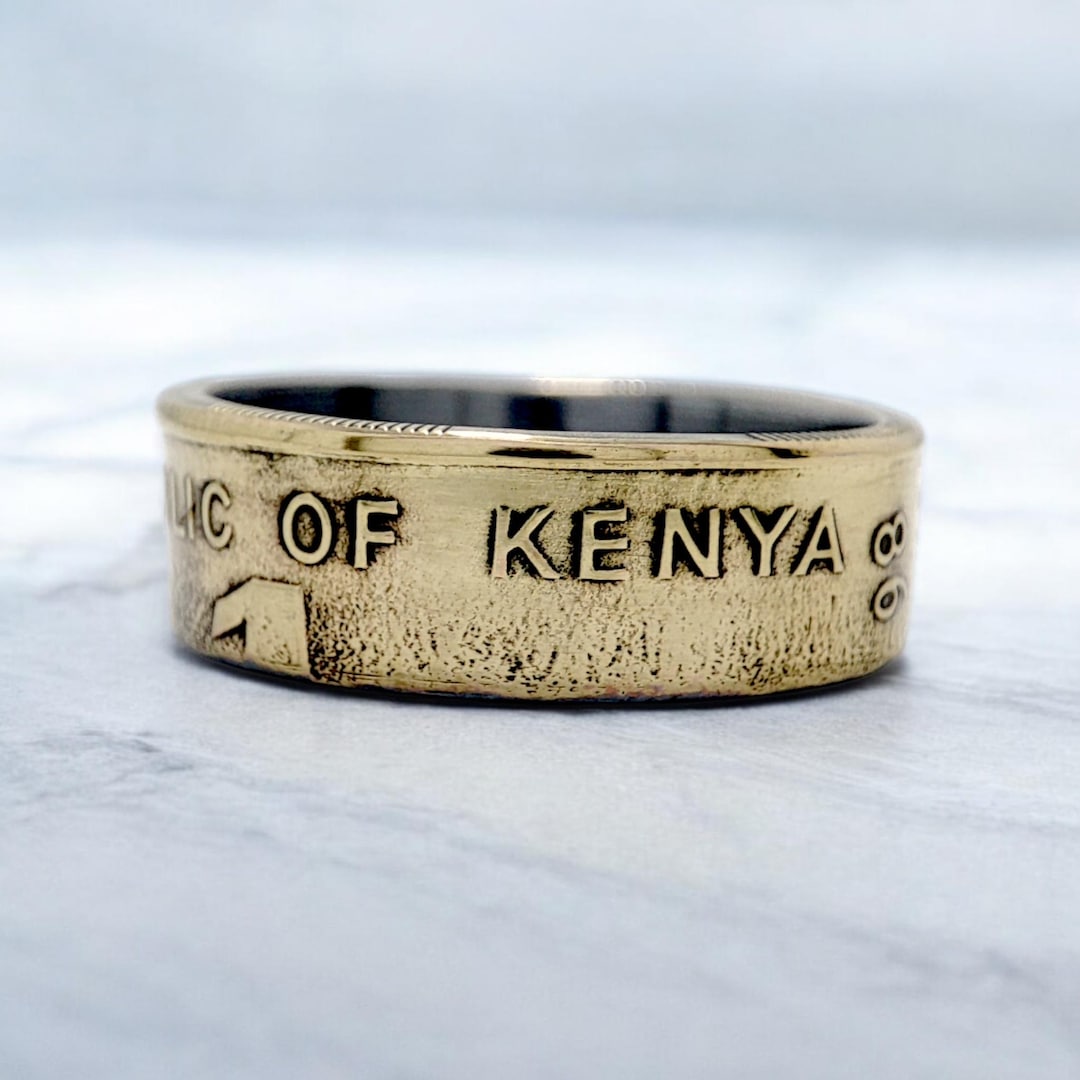 Kenyan Coin Ring, Kenya Old Coin Ring, Kenya Man Ring, Ring Kenya ...