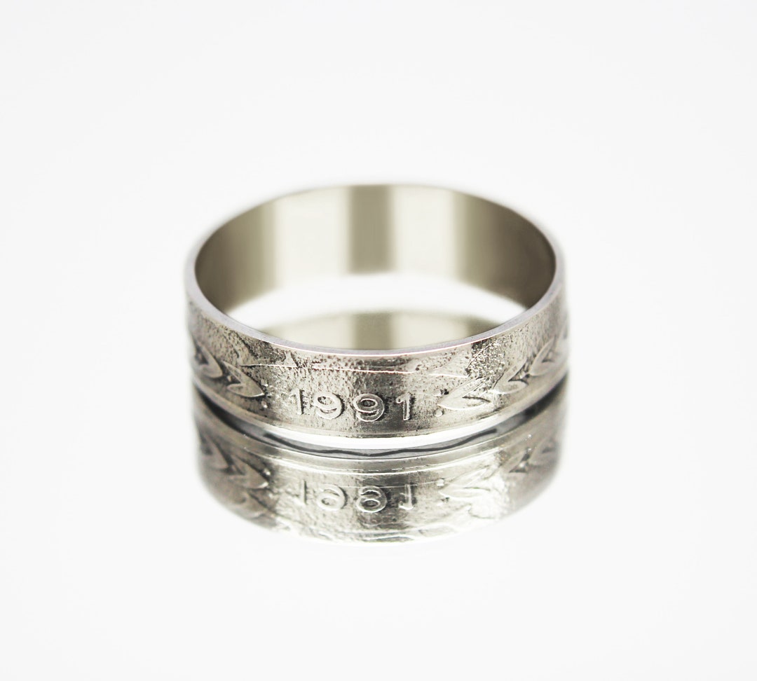 Romania Coin Ring 10 Lei 1990-1992 Romanian Ring, Coin Ring for Men ...