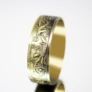 China Coin Ring, Dragon Ring, Mascot Chinese Ring, Coin Ring for Men ...