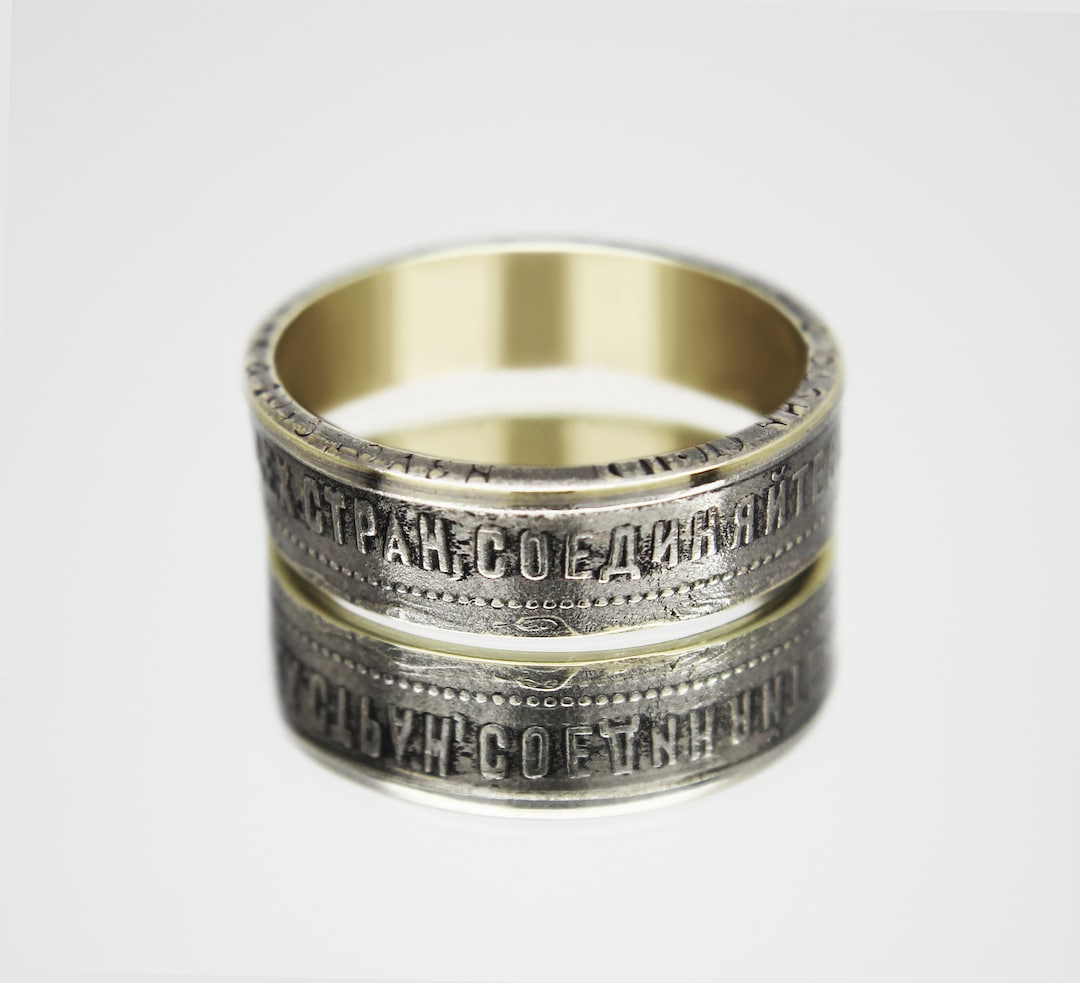USSR Coin Ring 50 Kopeks 1922 (replica), Coin Ring for Men, Womens Coin ...