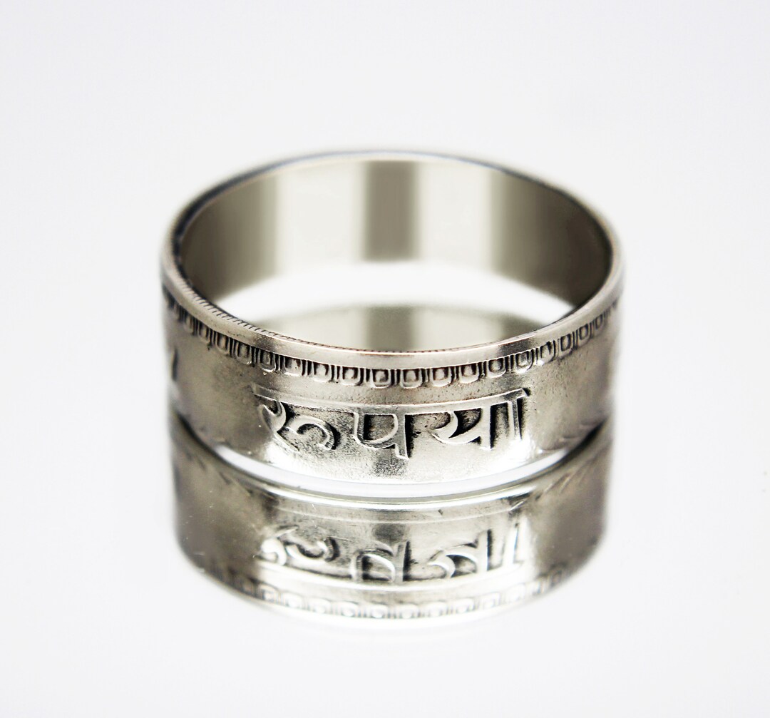 India Coin Ring 1 Rupee 1976, Indian Coin Ring, Womens Coin Ring, Mens ...