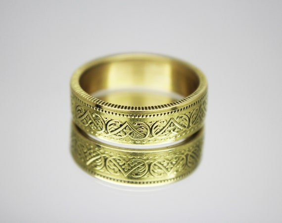 India Coin Ring ten rupees Victoria Queen 1875 Replica | Etsy