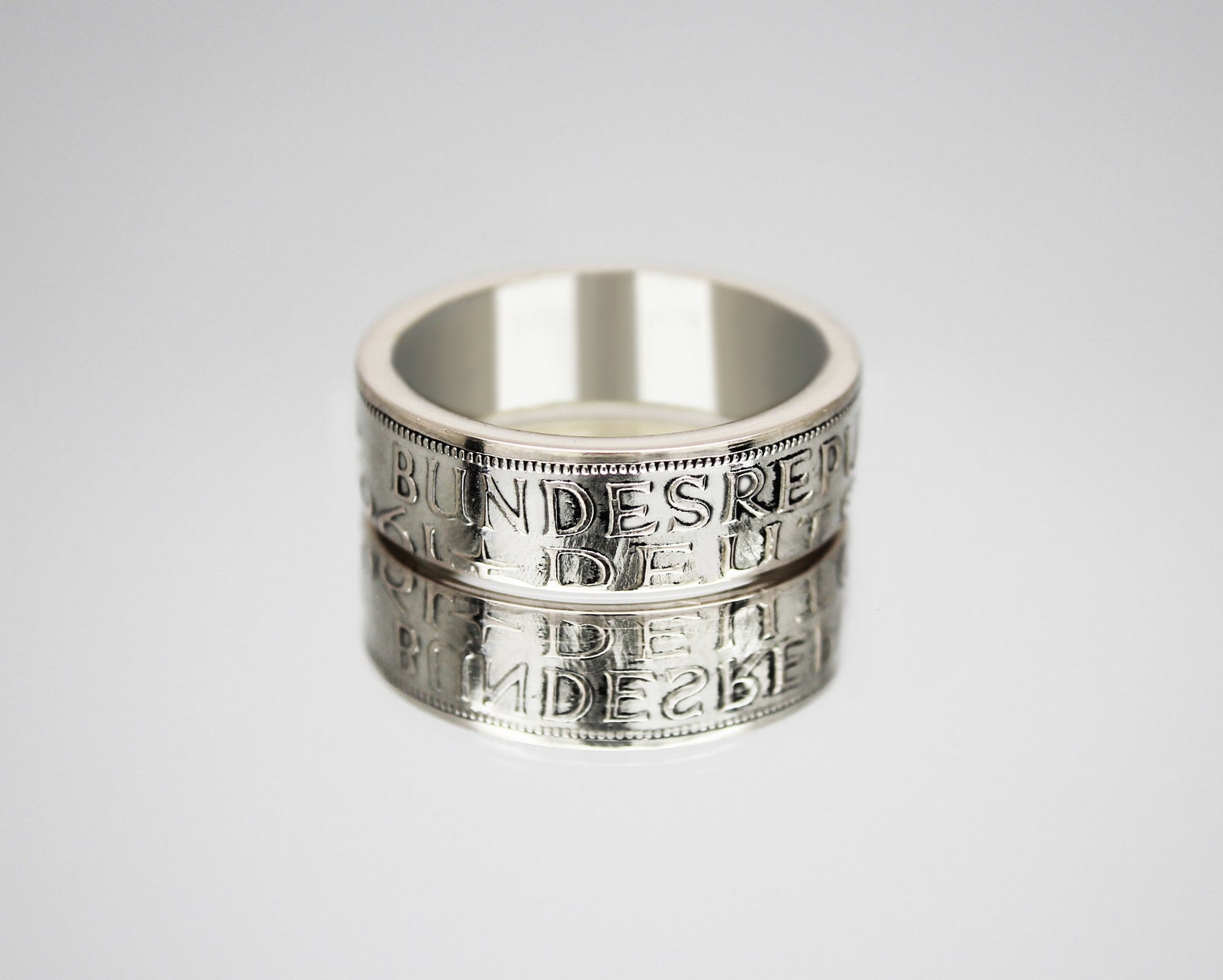 Germany Coin Ring Silver 5 Mark 1965 German Coin Ring Coin - Etsy