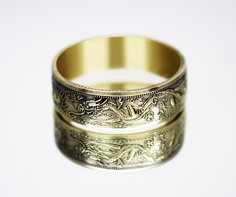 China Coin Ring Dragon Ring Mascot Chinese Ring Coin Rings - Etsy
