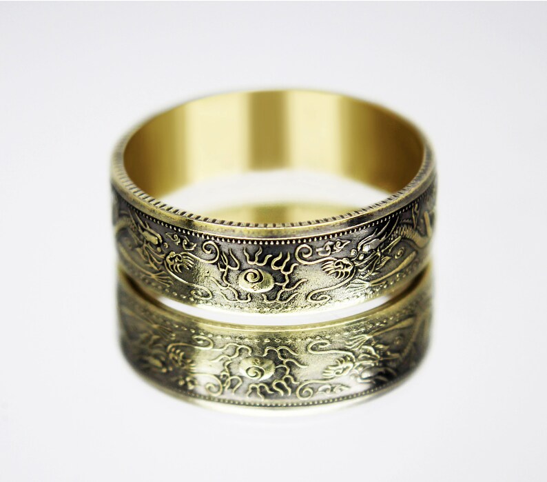 China Coin Ring Dragon Ring Mascot Chinese Ring Coin Rings - Etsy