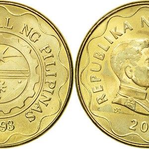 Philippines Coin Ring 5 Peso 1993-2020, Philippines Ring Man, Philippine Peso Ring, Philippines ...