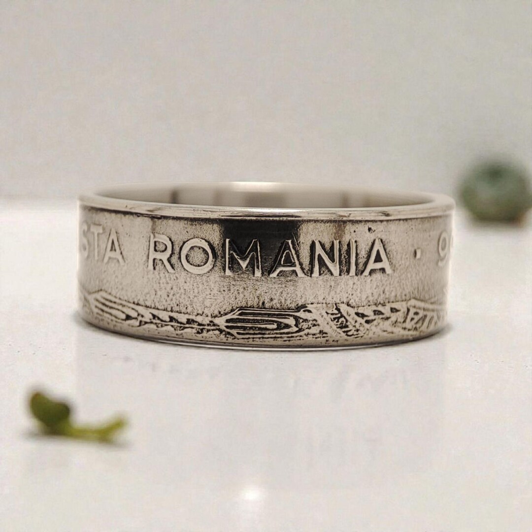 Romania Ring, Ring Coin Romania, Ring for Man Romania, Romania Coin ...