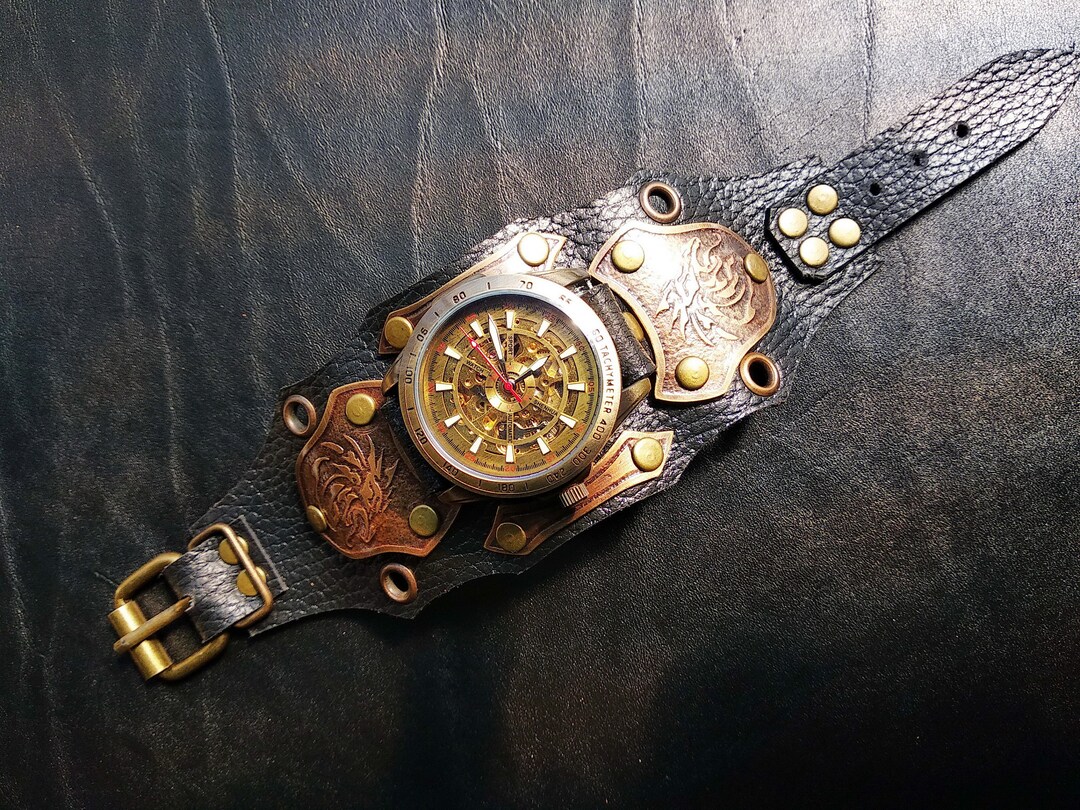 Mens Skeleton Watch, Steampunk Clocks, Handmade Clock, Gothic Watch ...
